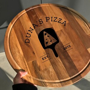 Personalized Pizza Board, Pizza Lover Gift, Pizzeria Party Gift, Wooden ...