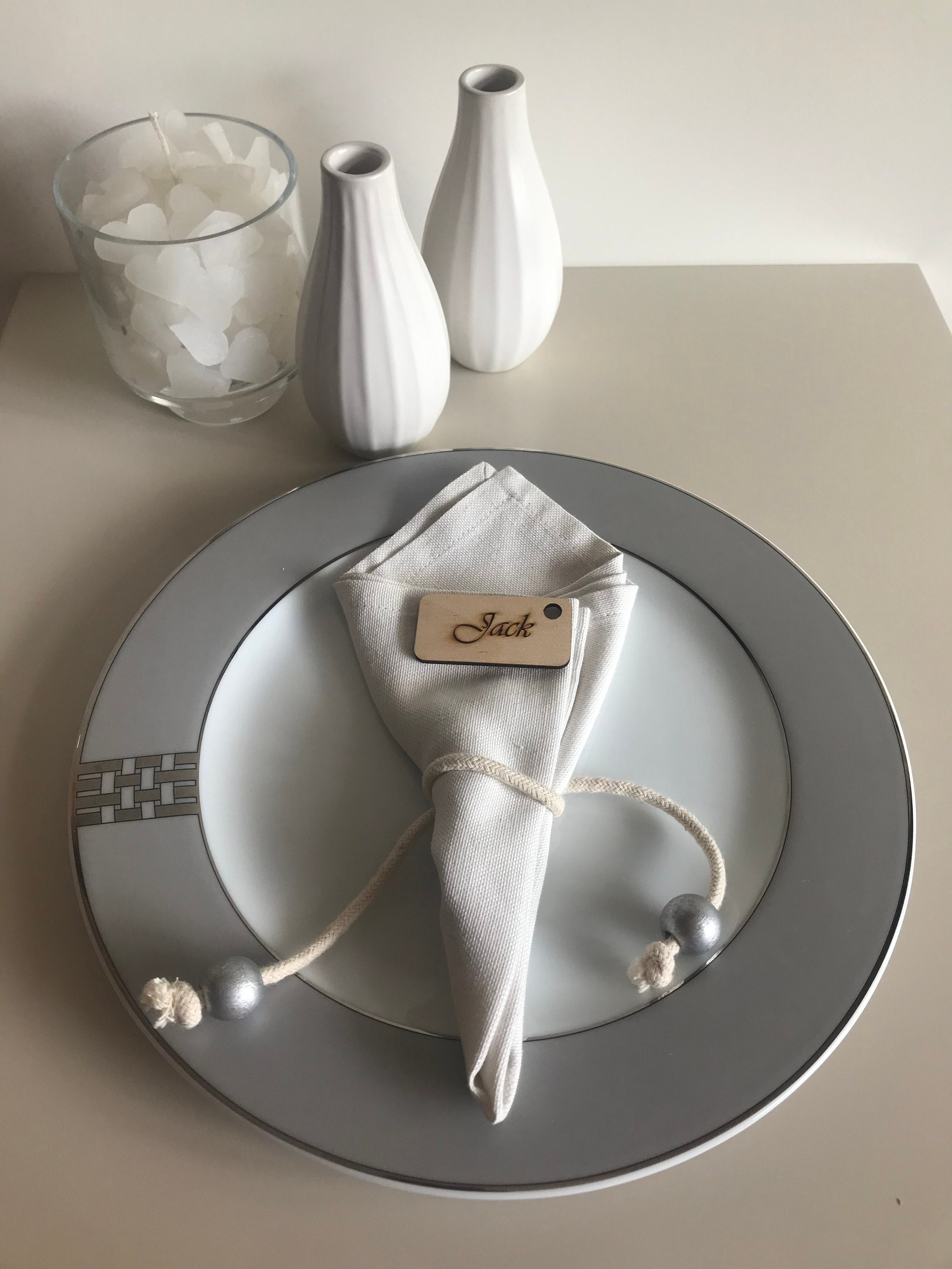 Place Setting Signs for Guests, Wooden Seating Chart, Rustic Wedding ...