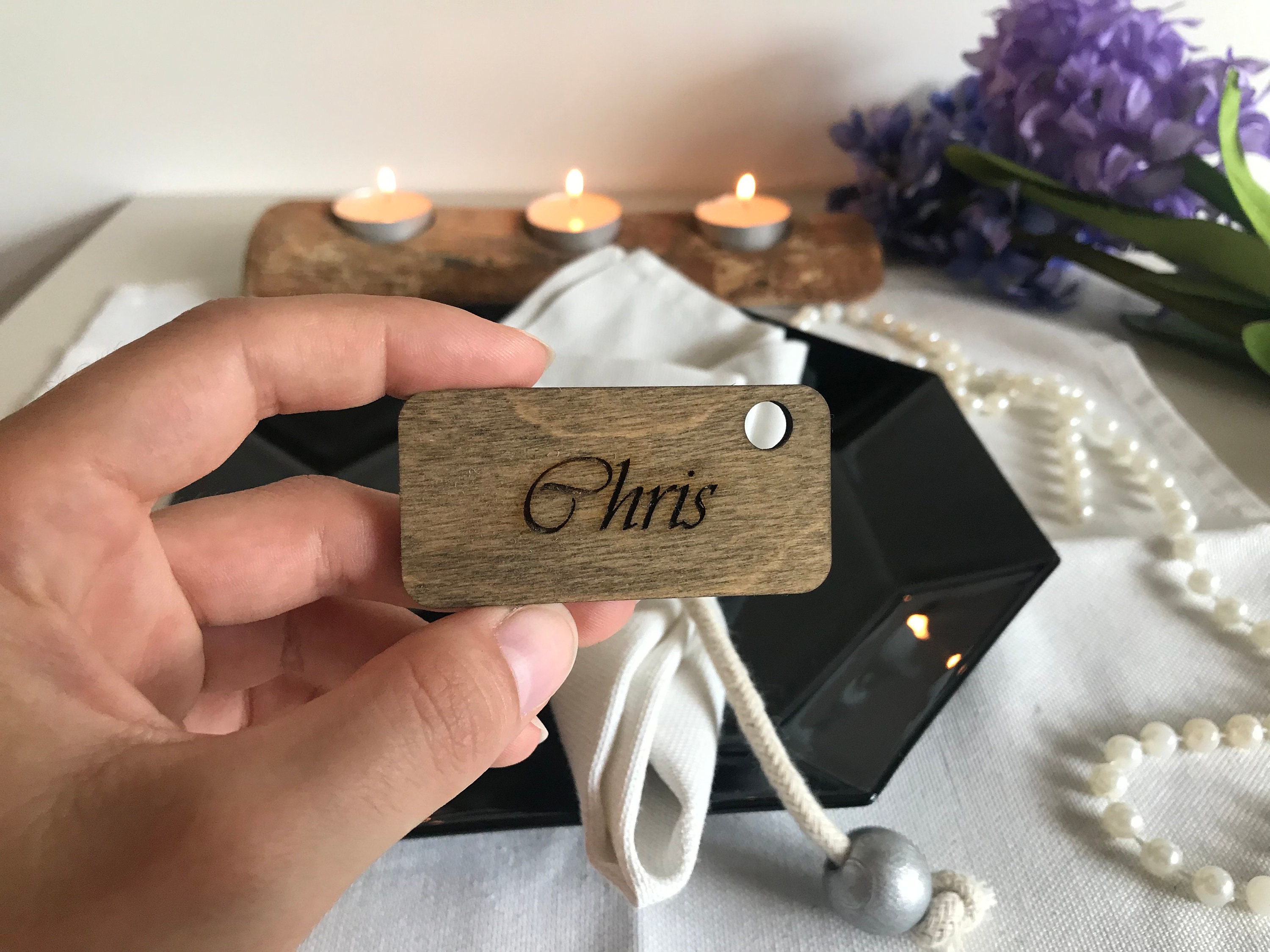 Place Setting Signs for Guests, Wooden Seating Chart, Rustic Wedding ...