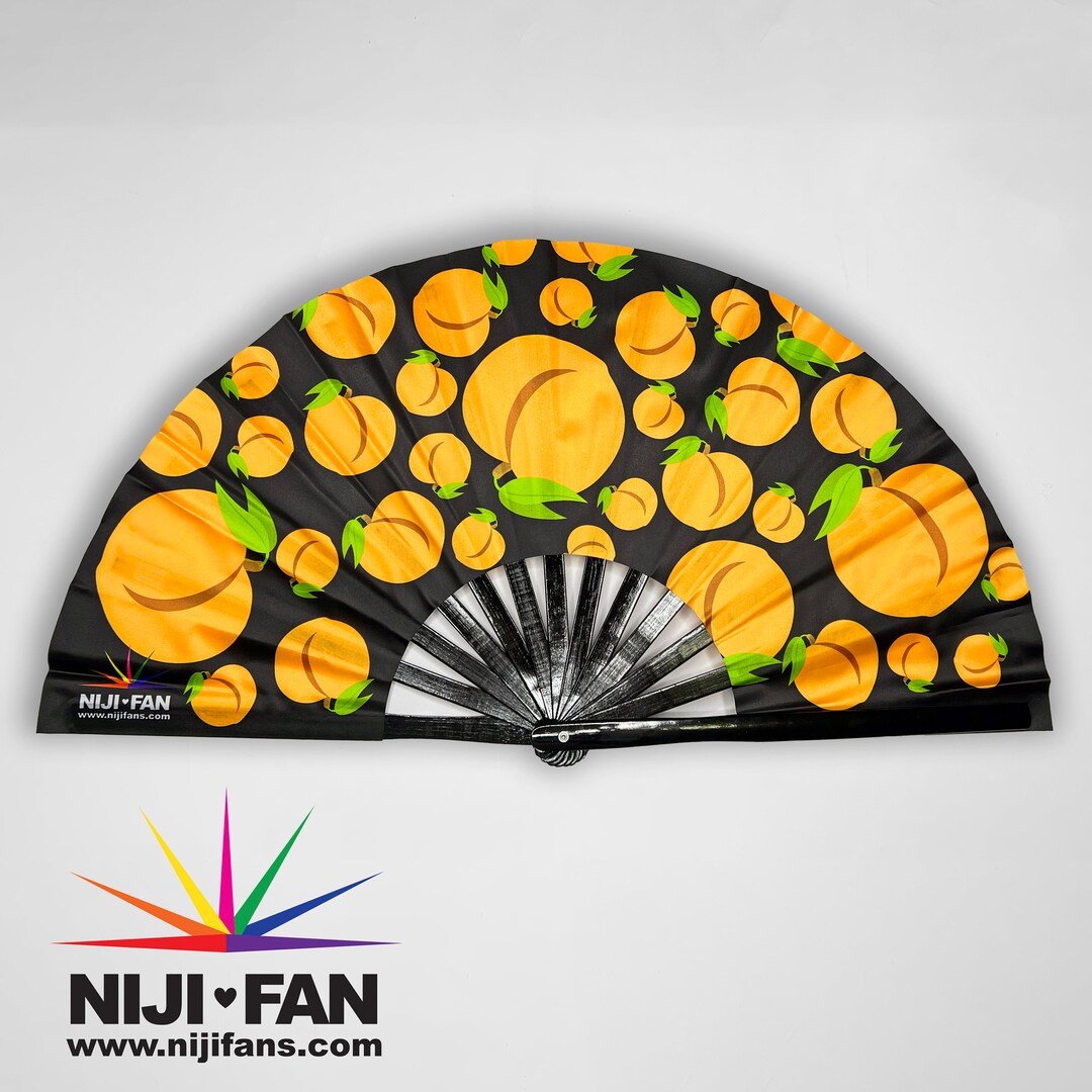 Emoji Peach Fan *blacklight Reactive* - Etsy