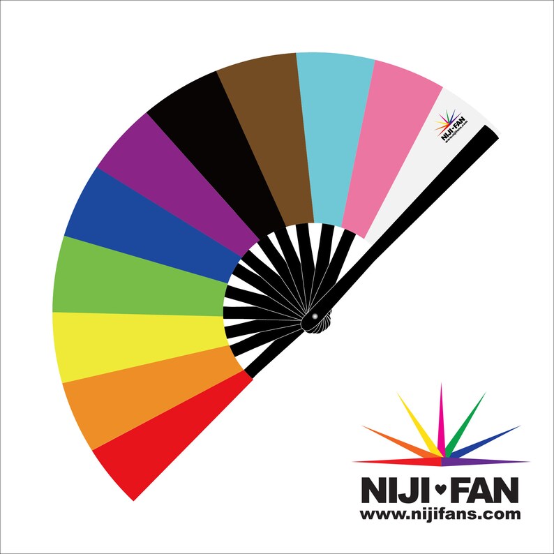 LGBT Pride Inclusive Flag Clack Fan *blacklight Reactive* - Etsy