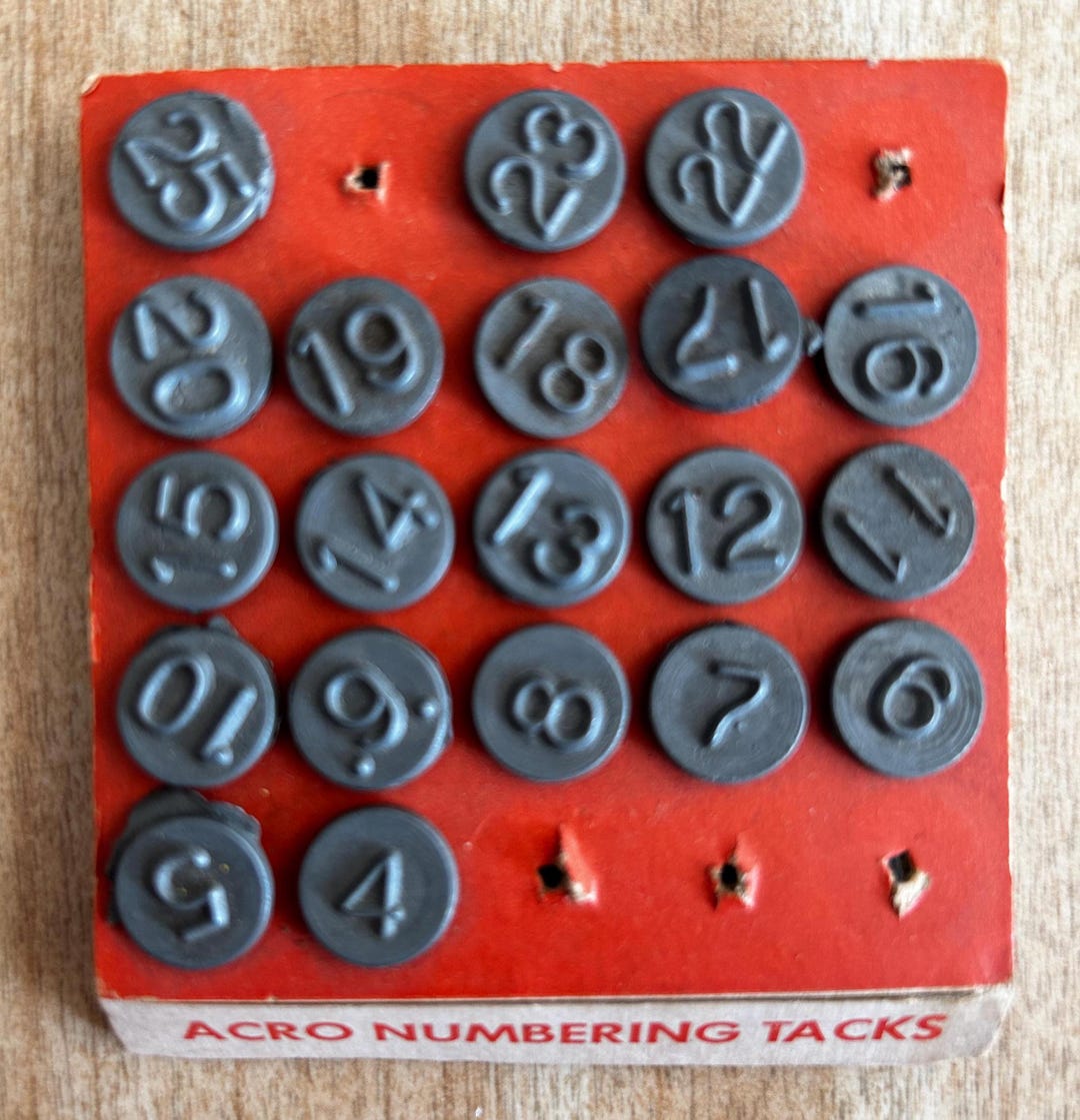 Vintage Metal Number ACRO Window Tack Industrial Salvage Farmhouse ...