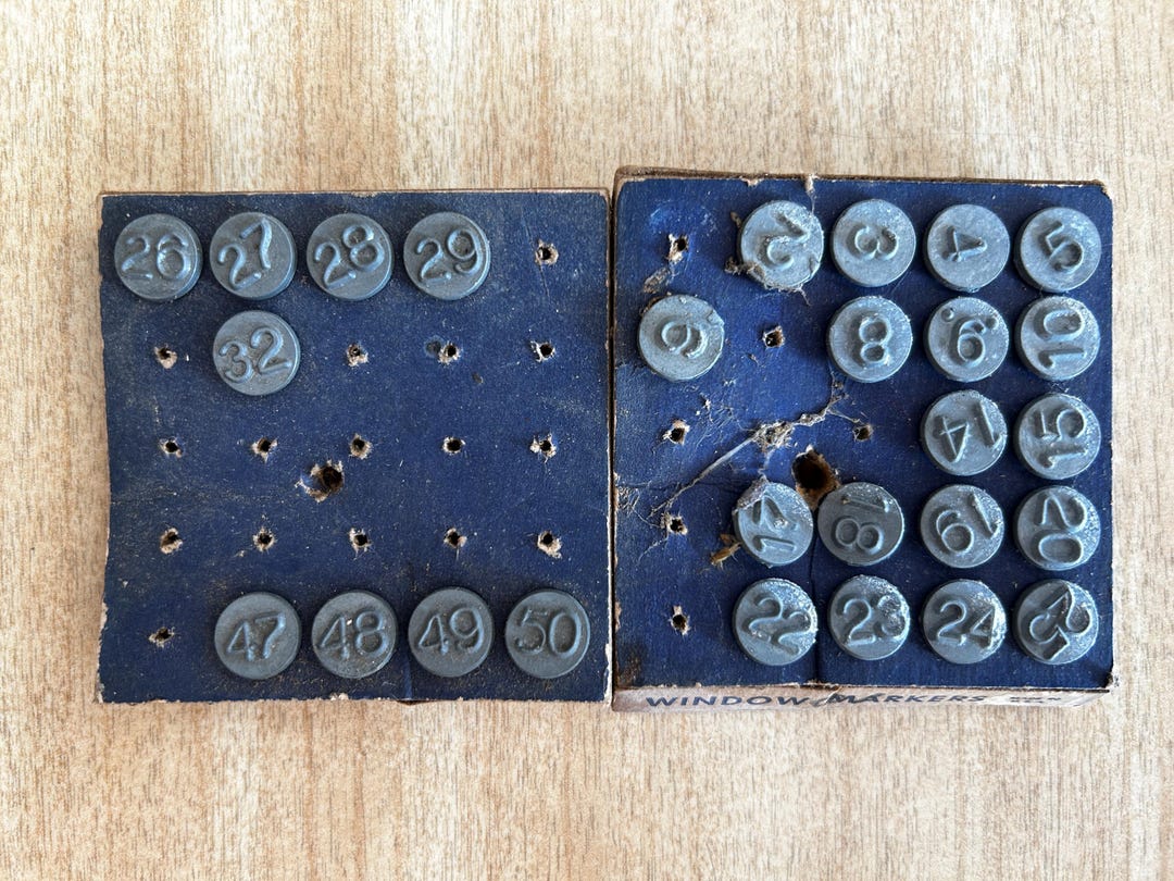 Vintage Metal Number ACRO Window Tack Industrial Salvage Farmhouse ...