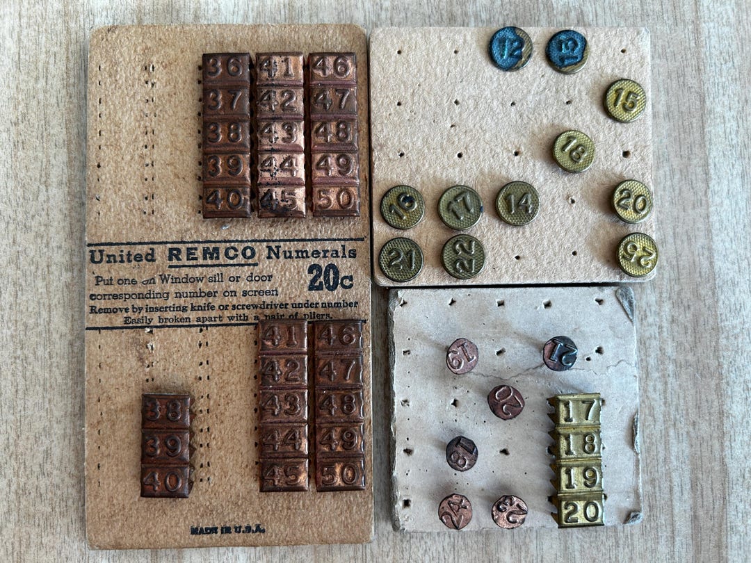 Vintage Metal Number ACRO Window Tack Industrial Salvage Farmhouse ...