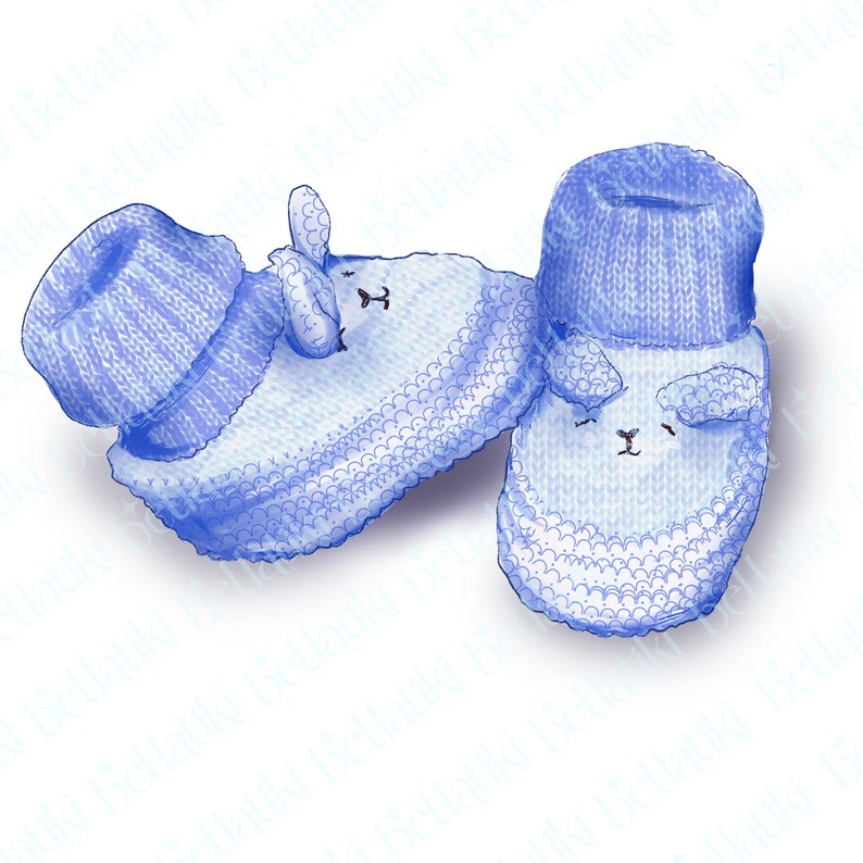 Set of 6 Cute Baby Booties for Clip Art, Scrapbooking, and Sublimation ...