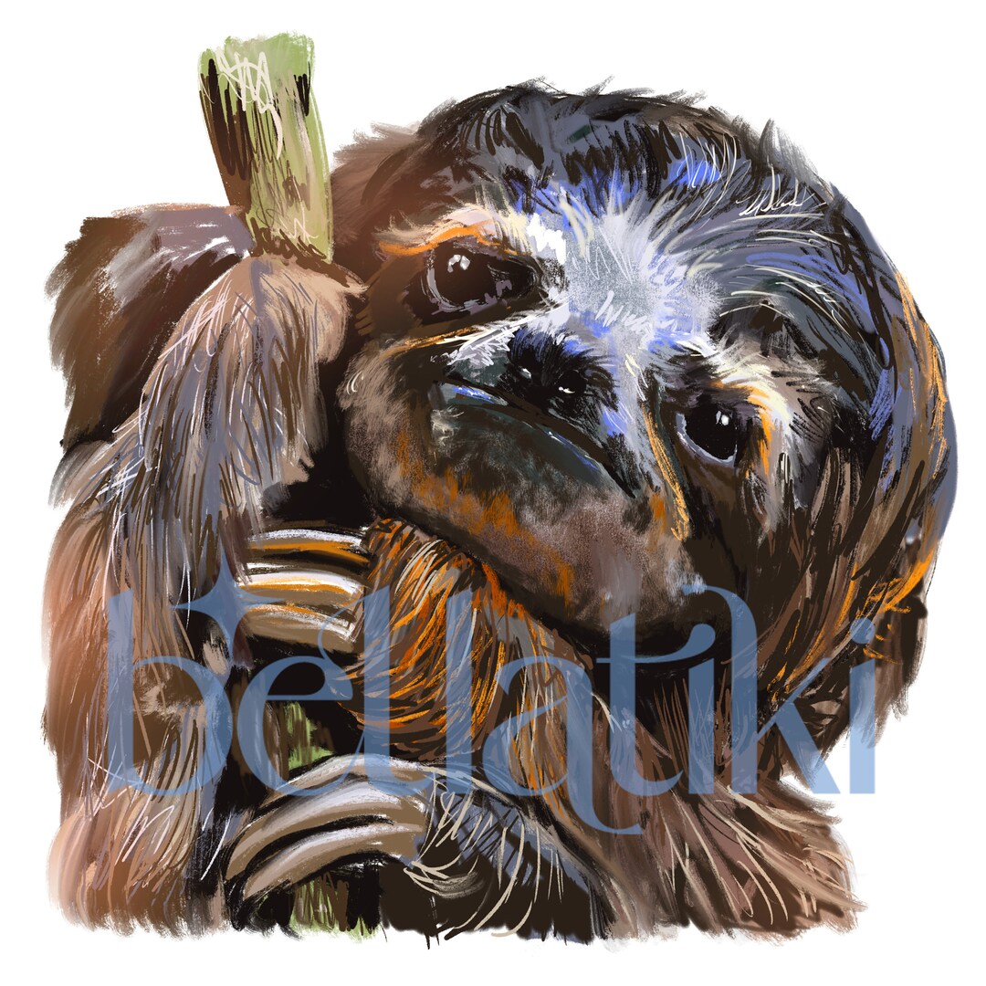 Sloth Profile PNG: Coffee Mug Template, Commercial License (digital ...