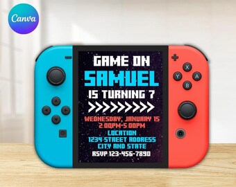Switch Video Game Birthday Invitation : DIGITAL DESIGN - Etsy