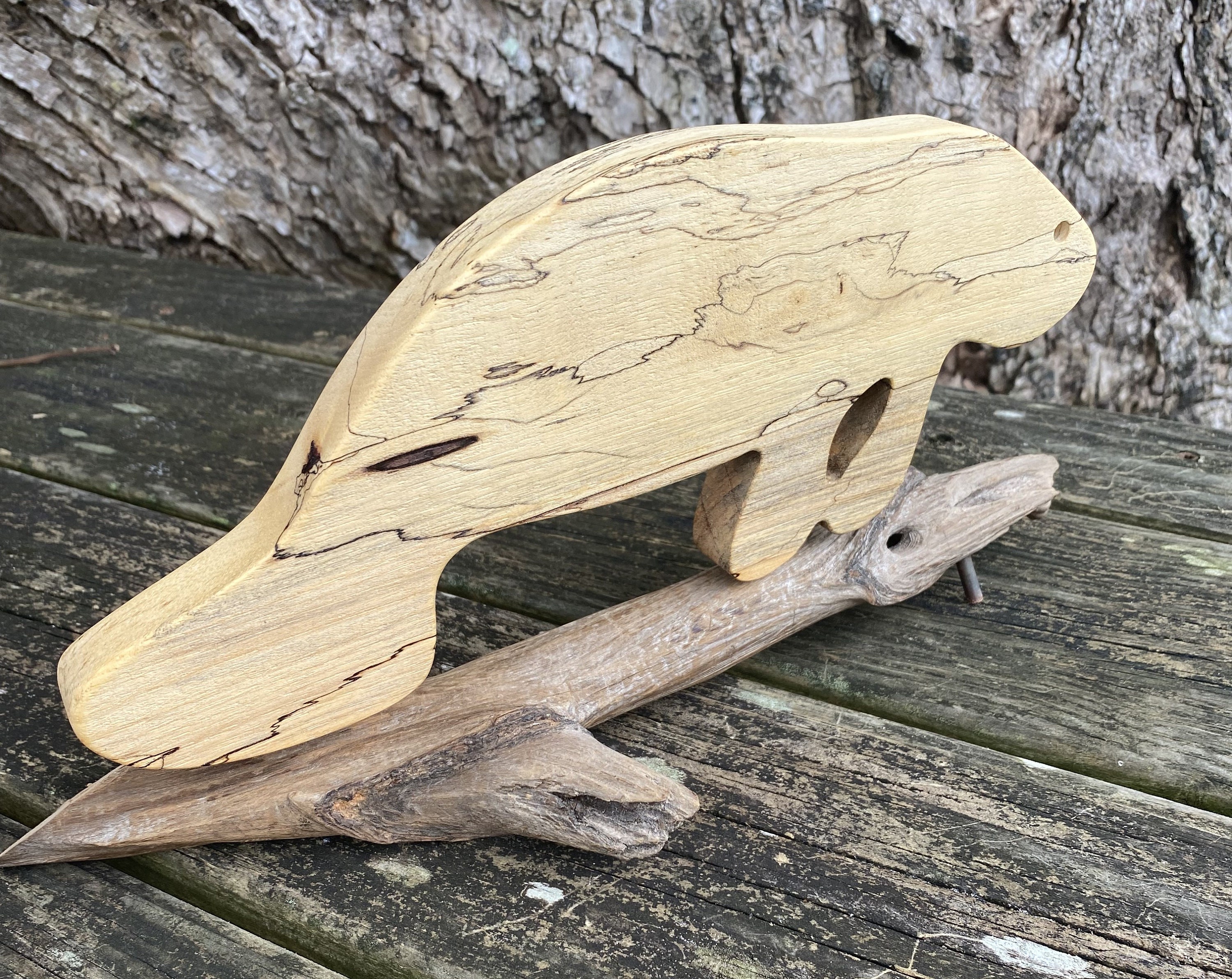 Natural Wood Manatee Art - Etsy