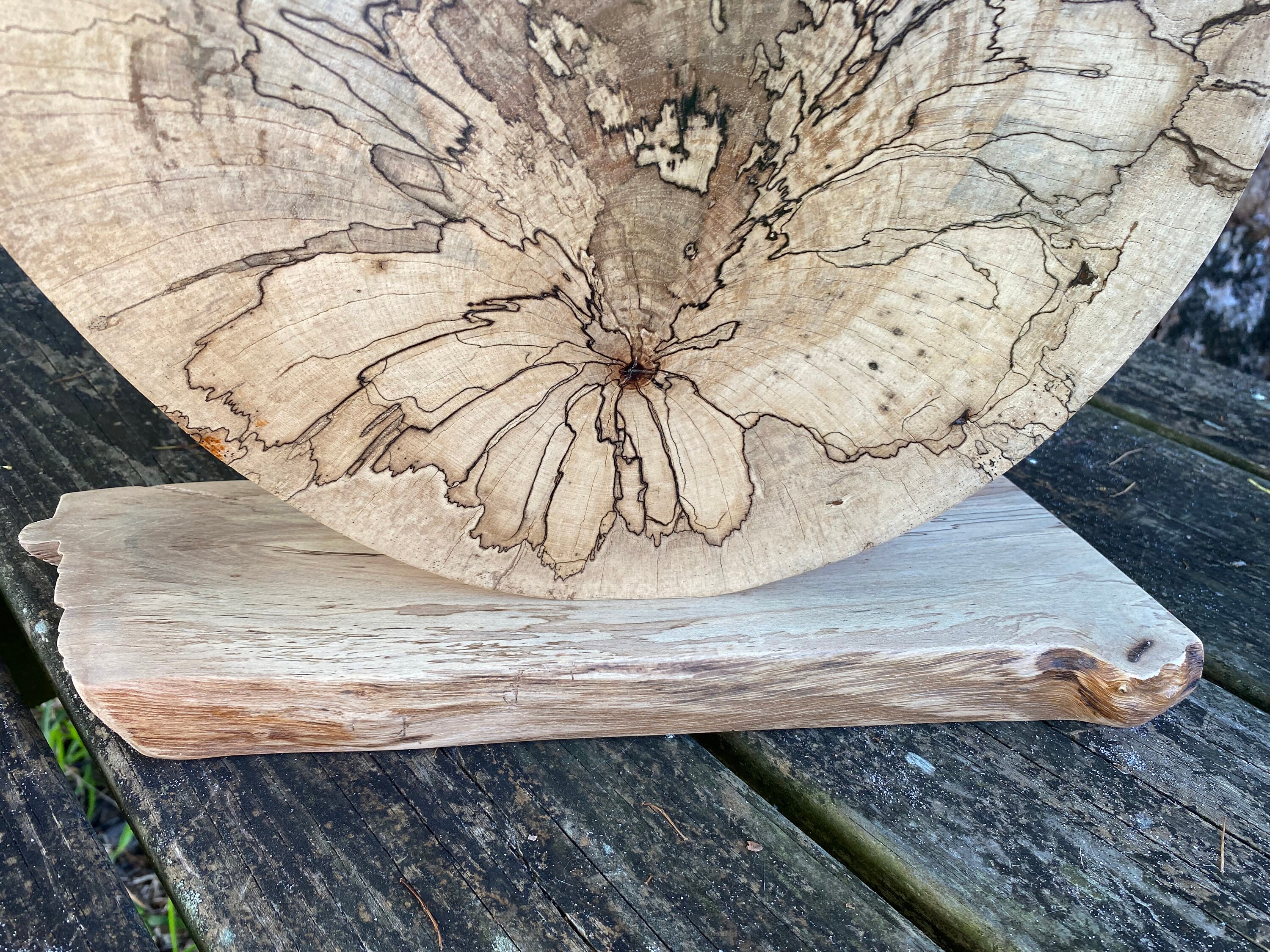 Spalted Hickory Natural Art Sculpture - Etsy