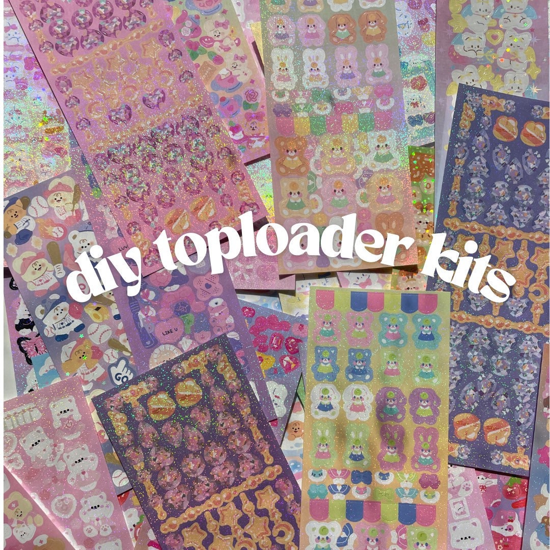 Diy Toploader Kit, Deco Kit, Korean Sticker Sheets, Kpop Toploader Deco ...