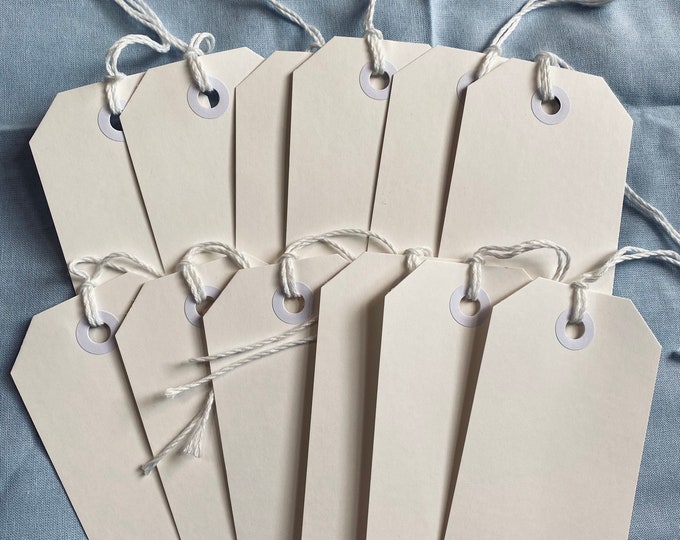 10 Pc Large White Tags - Etsy