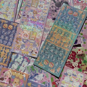 Korean Sticker Sheets Deco Stickers - Etsy