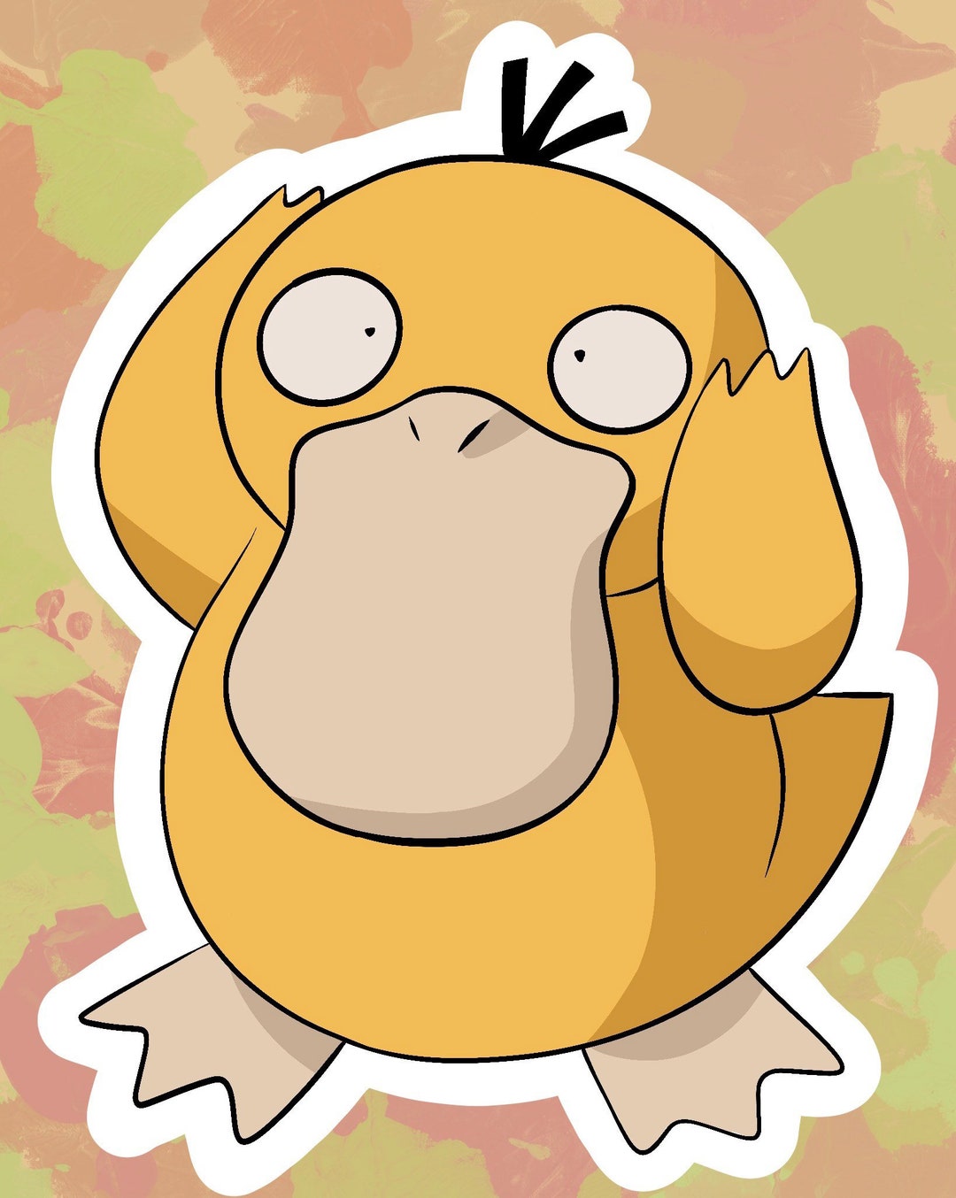Psyduck Waterproof Sticker - Etsy