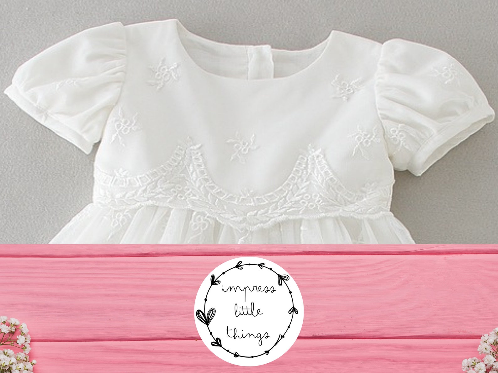 Baptism Dress Set, Girl Baptism Dress, Baptism Girl Outfit, Baby ...