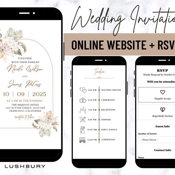 Wedding Invitation Website - Etsy