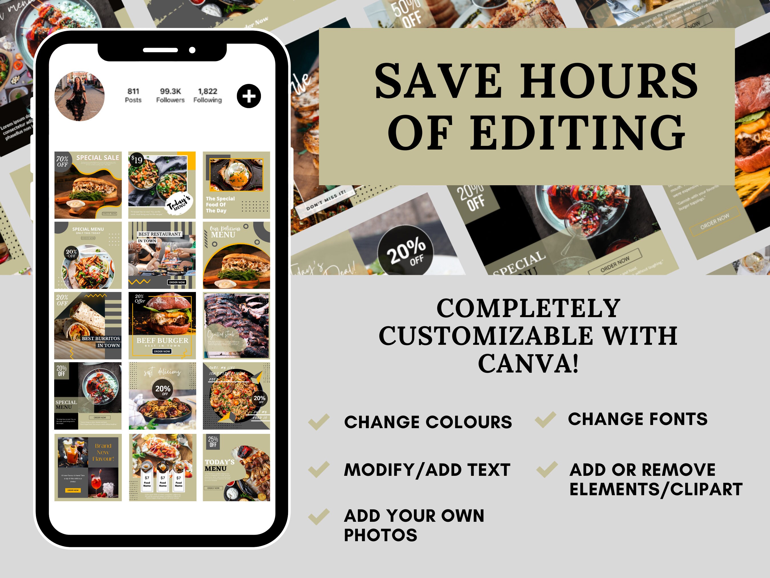 420 Animated Olive Instagram Post Templates for Restaurant, Food ...