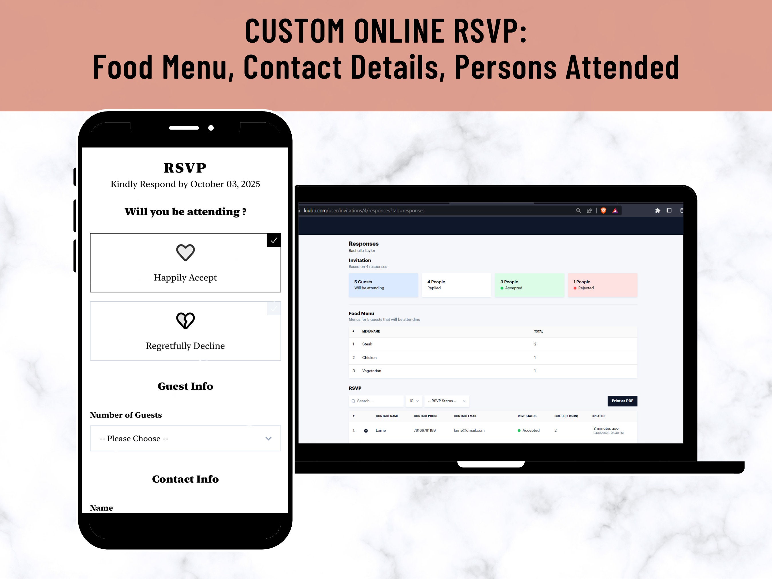 Minimalist Floral Wedding Invites With Rsvp Online Pink Digital Wedding