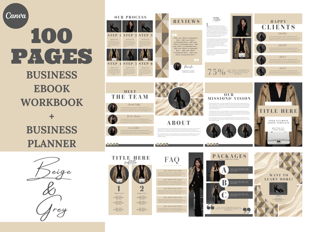 Beige Workbook Template Canva Ebook, Ebook Cover, Workbook Printable ...