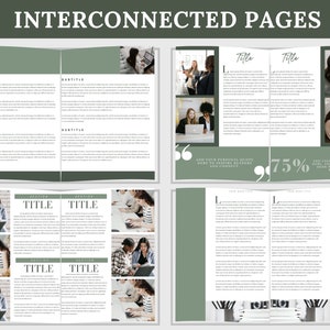100 Green Workbook Template Canva, Ebook PDF, Workbook Printable ...
