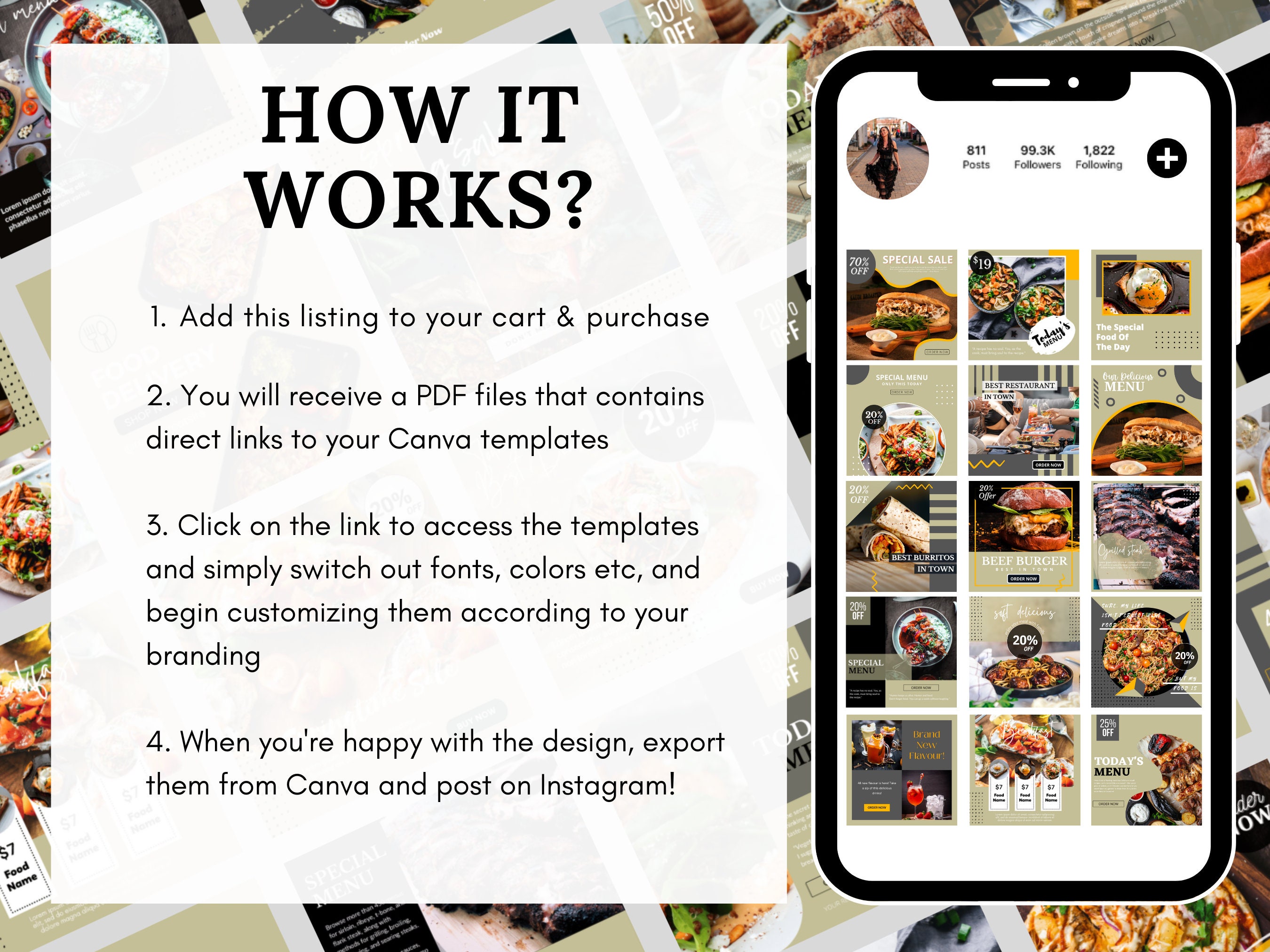 420 Animated Olive Instagram Post Templates for Restaurant, Food ...