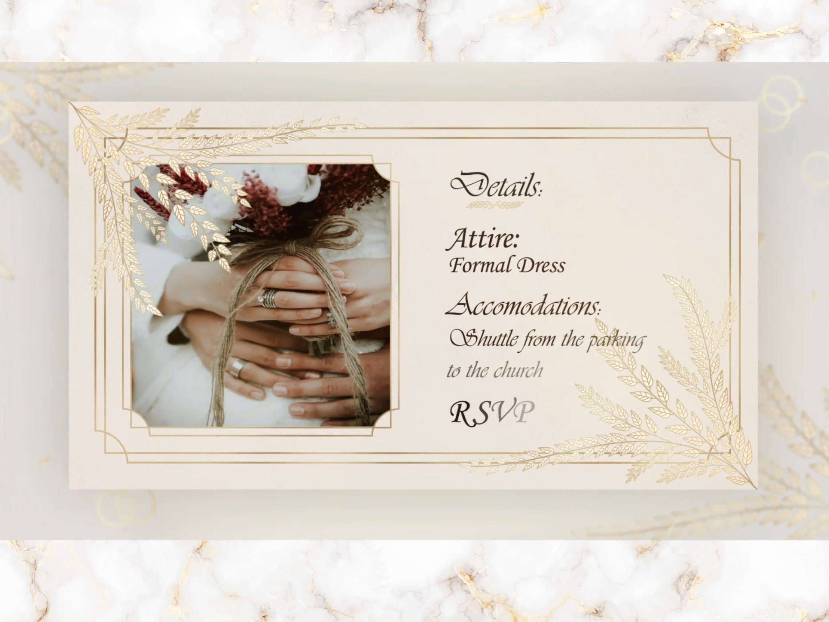 Golden Envelope Wedding Video Invitation, Animated Card, Digital ...