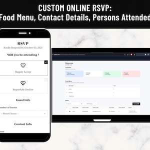 Minimalist Digital Wedding Invitation & RSVP With Music - Mini Wedding ...