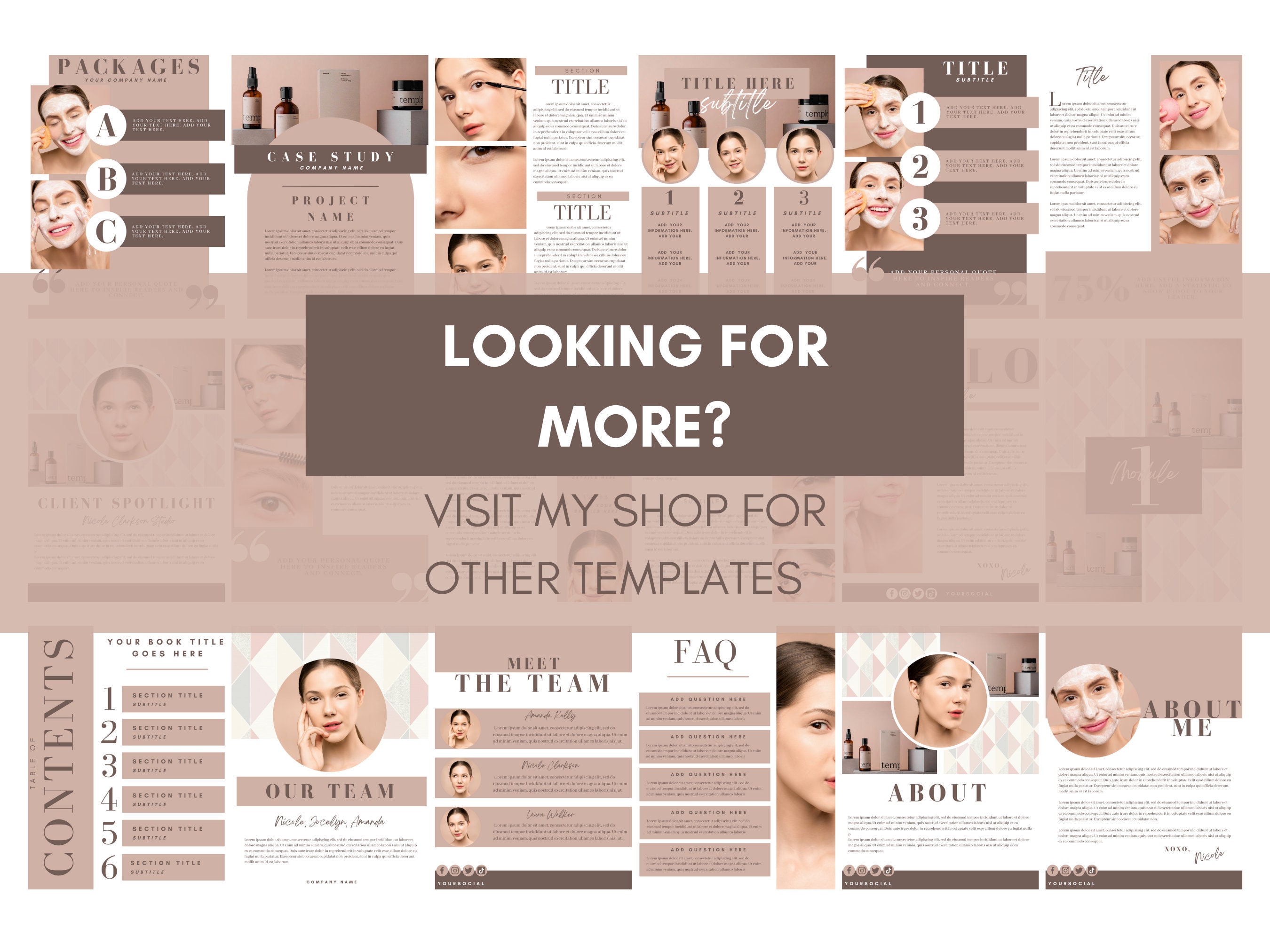 Beauty Workbook Template Canva, Skincare Ebook Workbook Printable ...