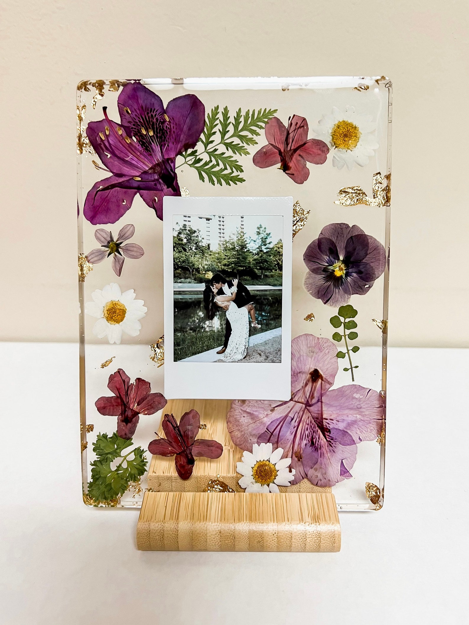 Pressed Flower Photo Frame With Instant Print Resin Instax - Etsy