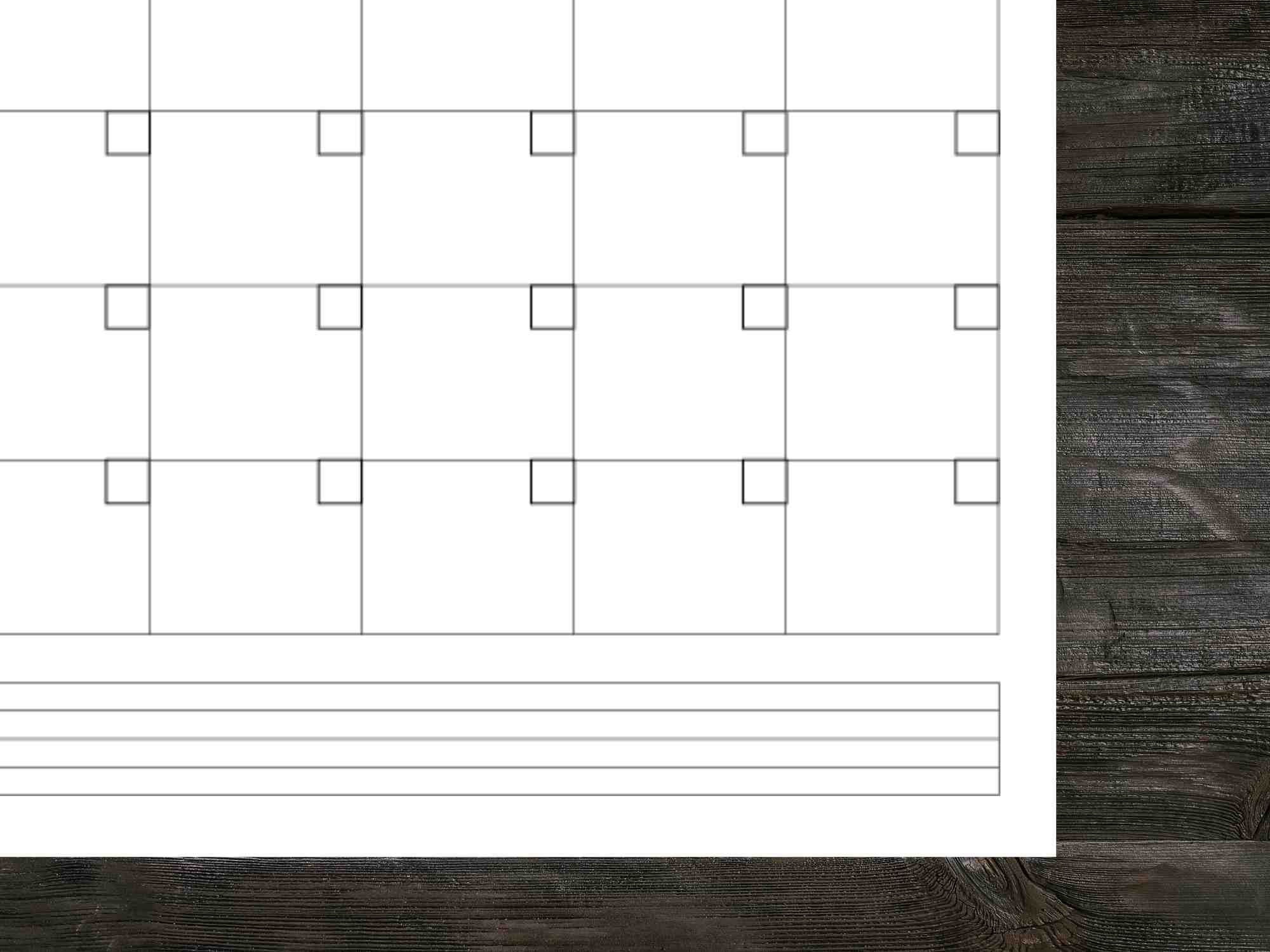 Printable Calendar Blank, Plain Blank Calendar, Undated Monthly ...