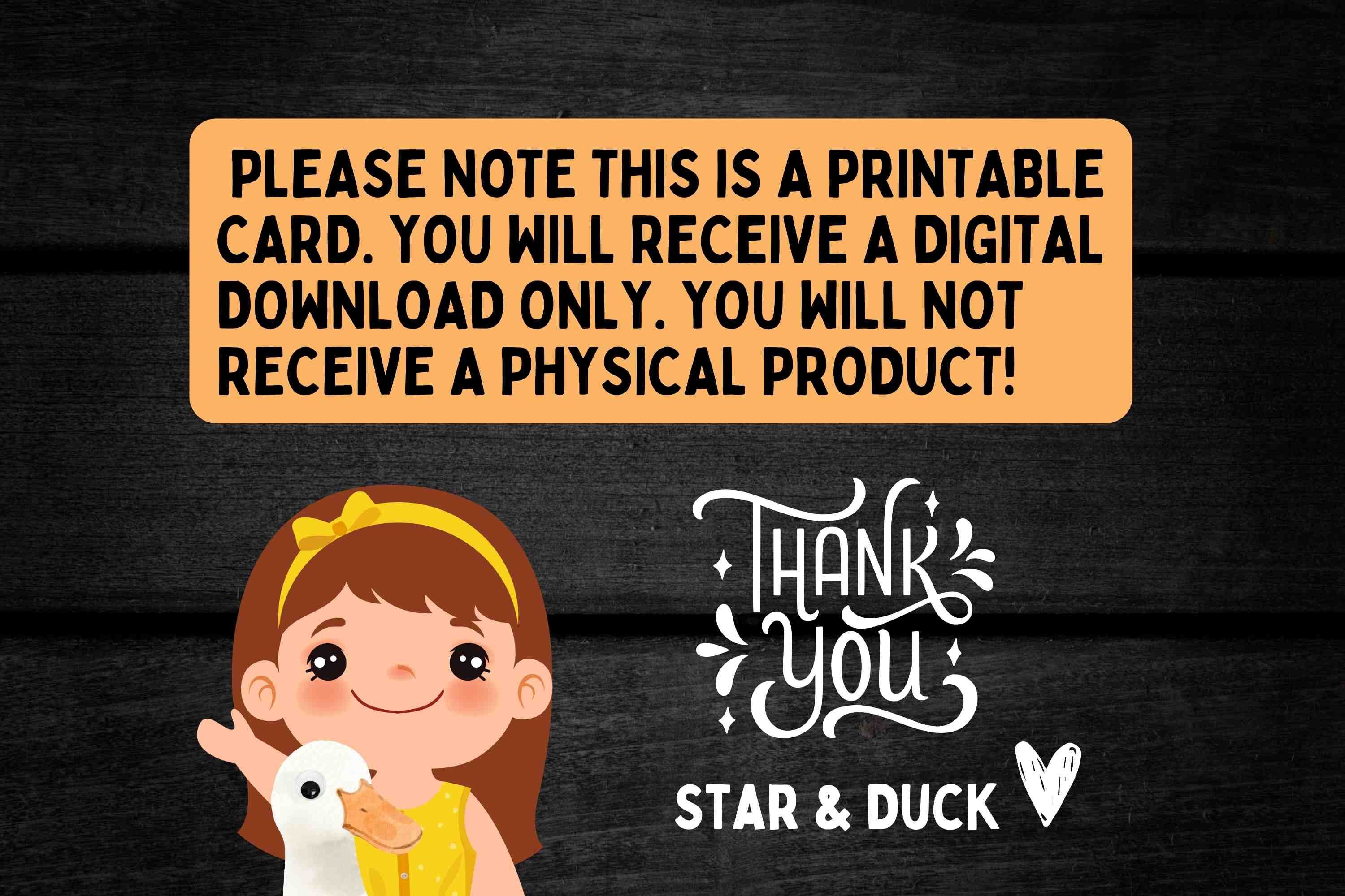 Printable Plushie Friend Card With Envelope 5 X 7 Inch Happy - Etsy