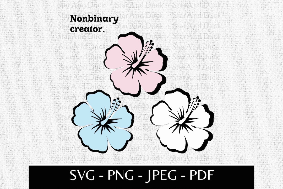 Trans Nonbinary Flowers SVG, PNG and Other Files, Nonbinary Pride Flag ...