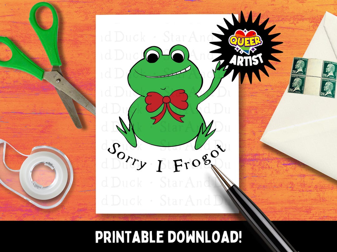 I'm Sorry Card Printable Fun Printable Apology Blank Inside Card Animal ...