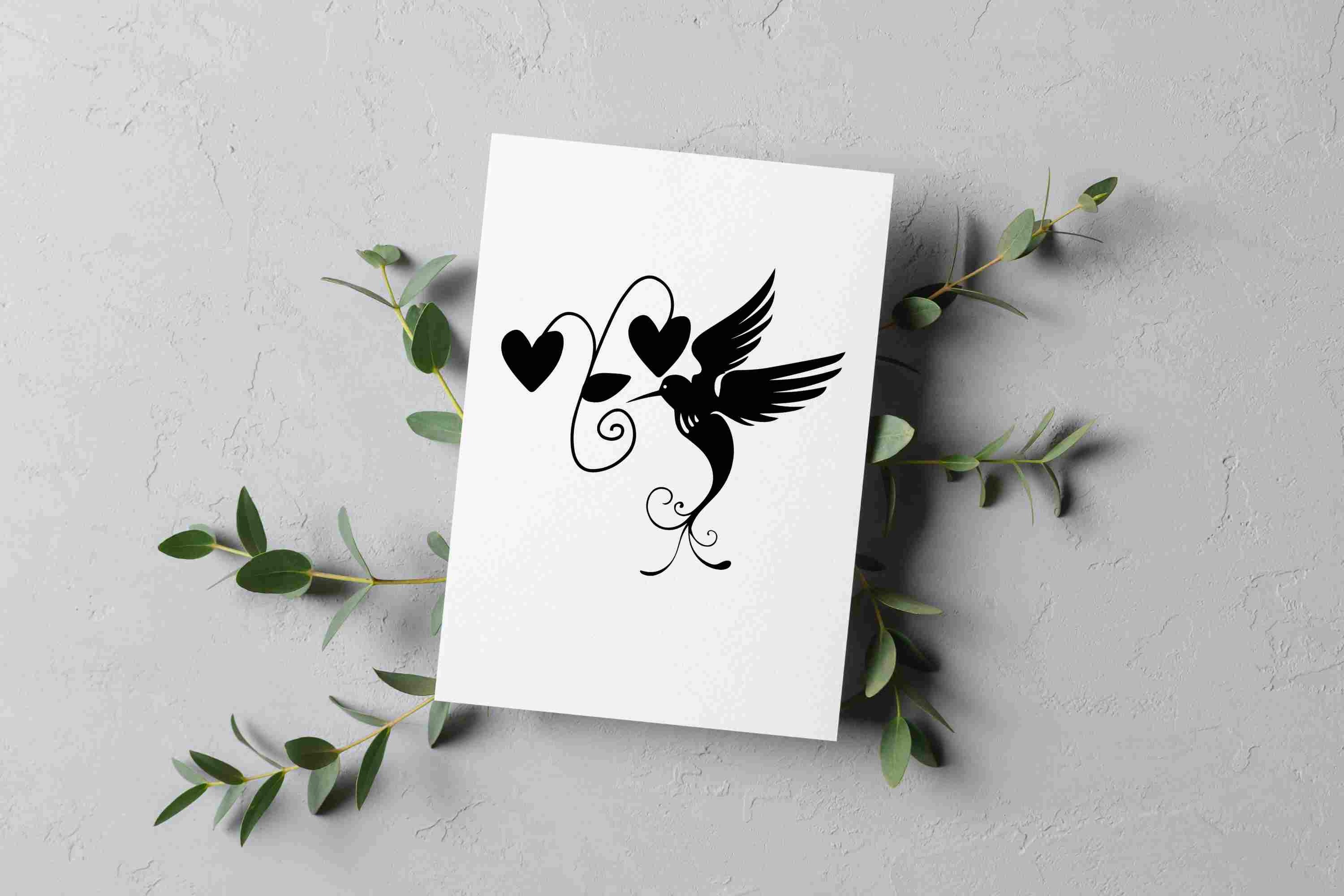 Hummingbird Heart SVG PNG and Other Files Hummingbird Heart - Etsy