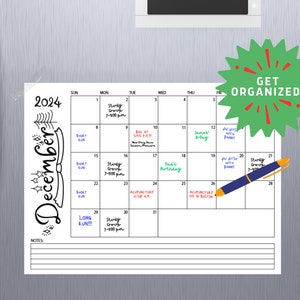 December 2024 Printable Calendar, Monthly Calendar Printable, U.S ...