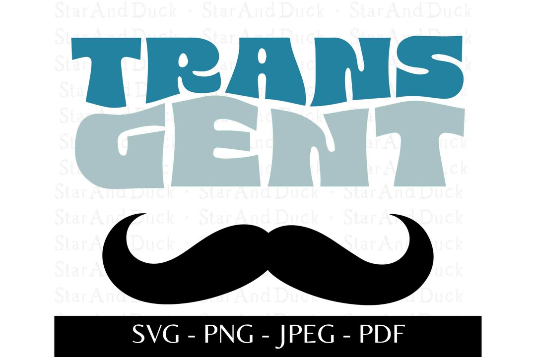 Trans Gent SVG, PNG and Other Files, Blue Version, Retro Style, Trans ...