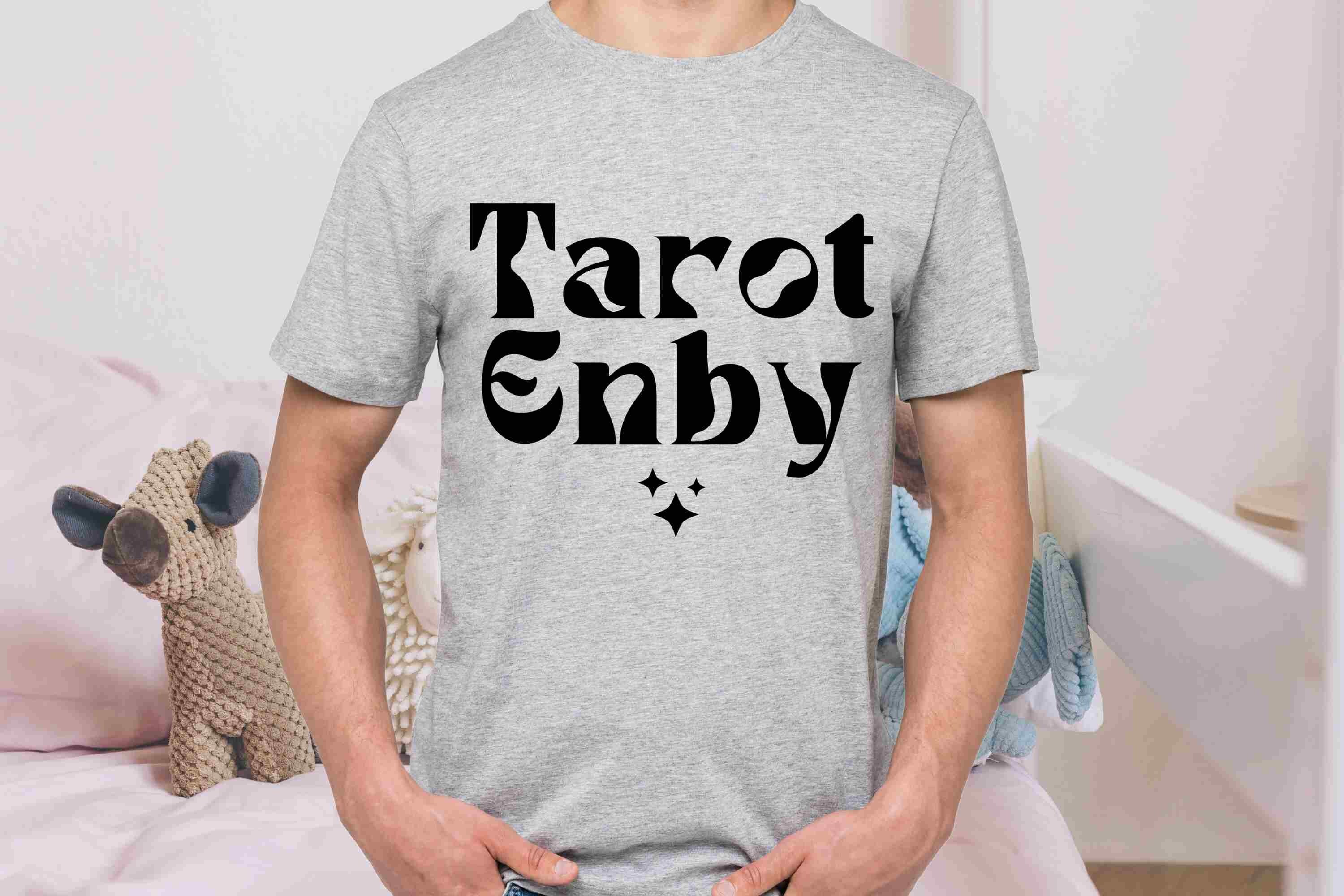 Tarot Enby SVG Tarot Cut File Retro Font Nonbinary Witch - Etsy