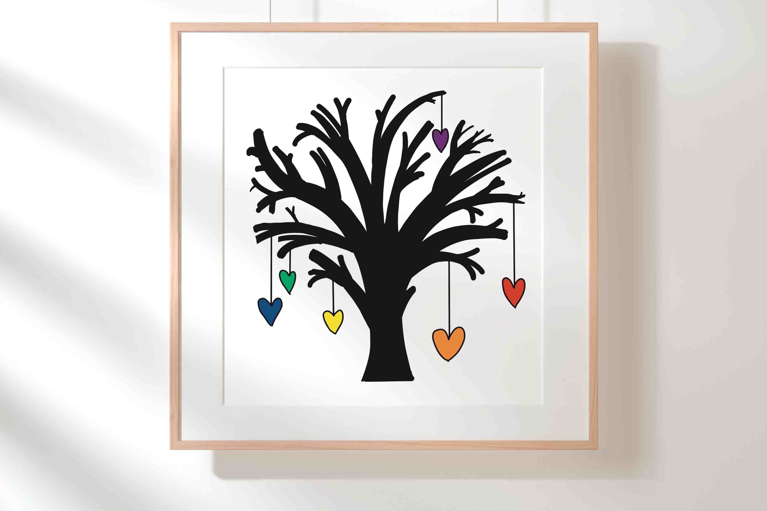 Hand Drawn Pride Tree SVG, PNG and More, Subtle Pride Graphic, Pride ...