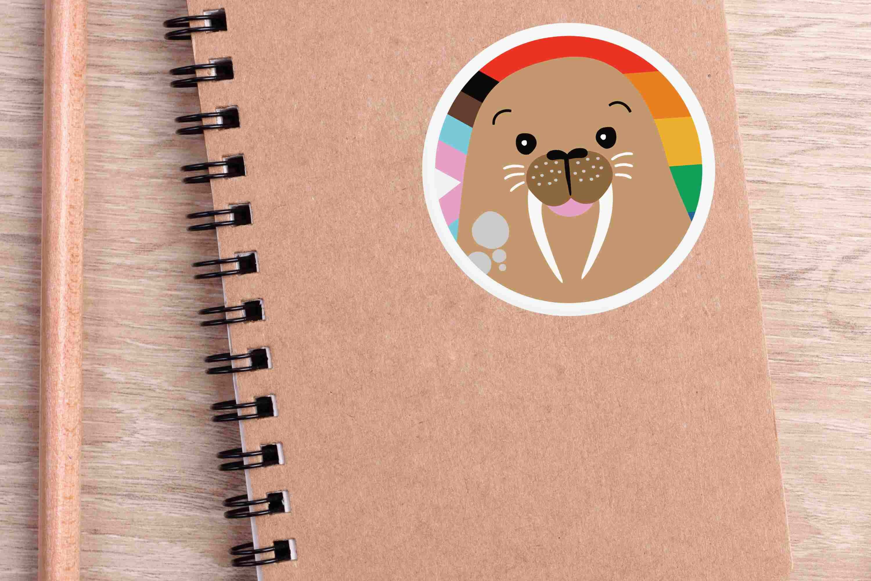 Walrus SVG With Queer Pride Flag, PNG and Other Files, Queer Walrus ...