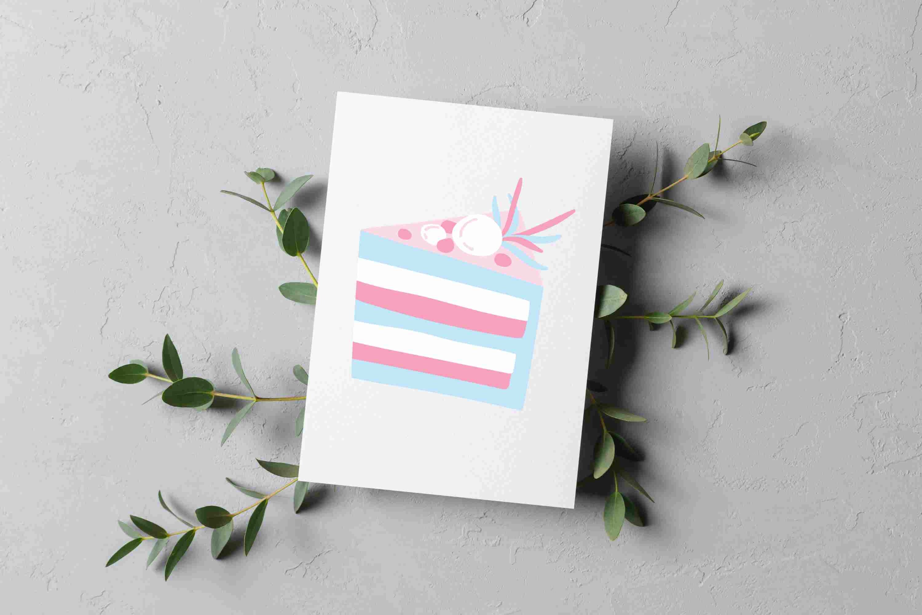 Trans Nonbinary Cake SVG PNG and Other Files Subtle Trans - Etsy