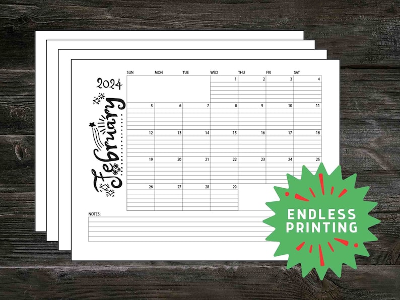 2024 Calendar Printable for January, February, March With Lines, Bundle ...