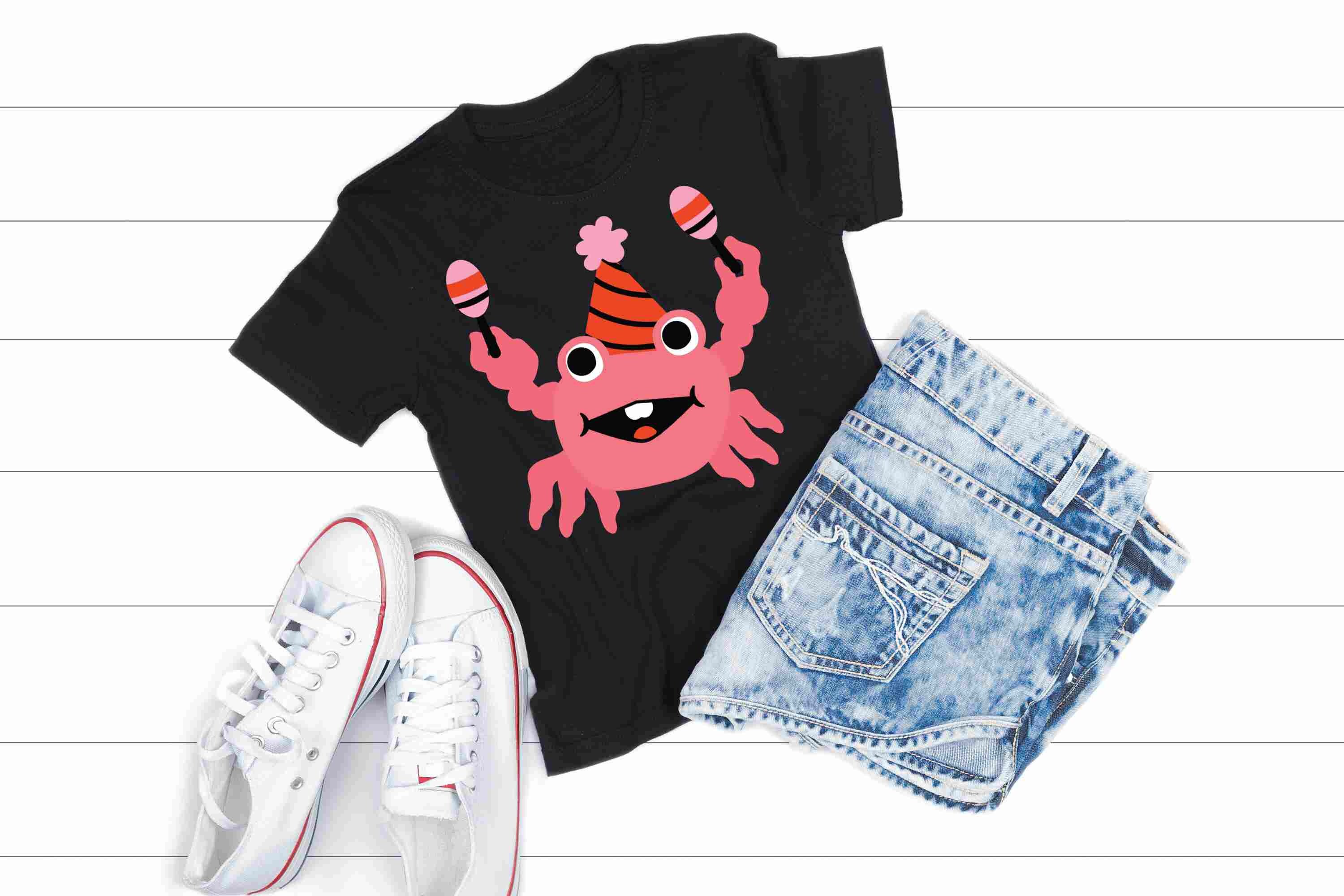 Happy Dancing Crab SVG and More, Kids' Birthday Image, I Love Crabs Cut ...
