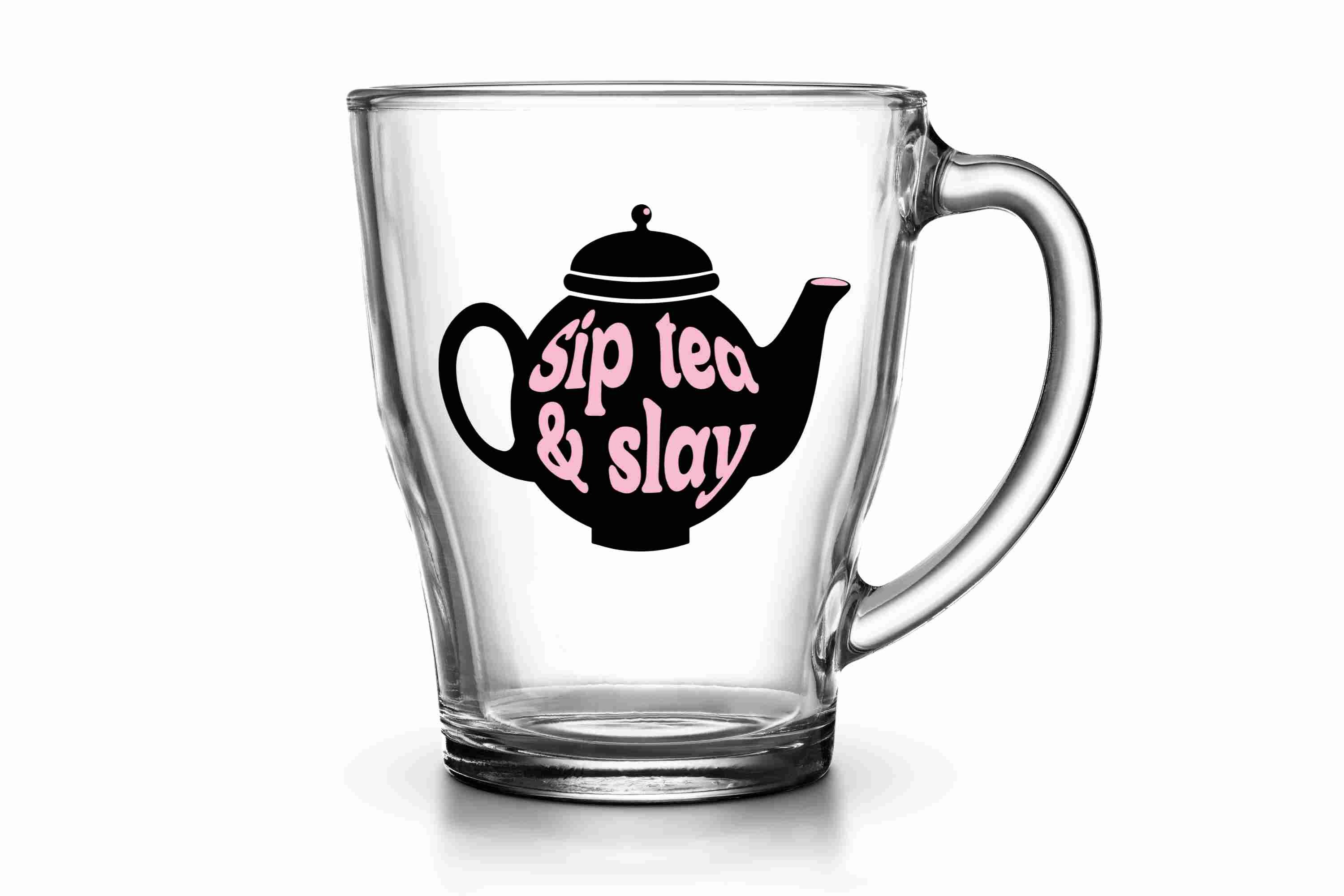 Sip Tea and Slay SVG and Other Files, Sip Tea PNG, Teapot Cut File ...