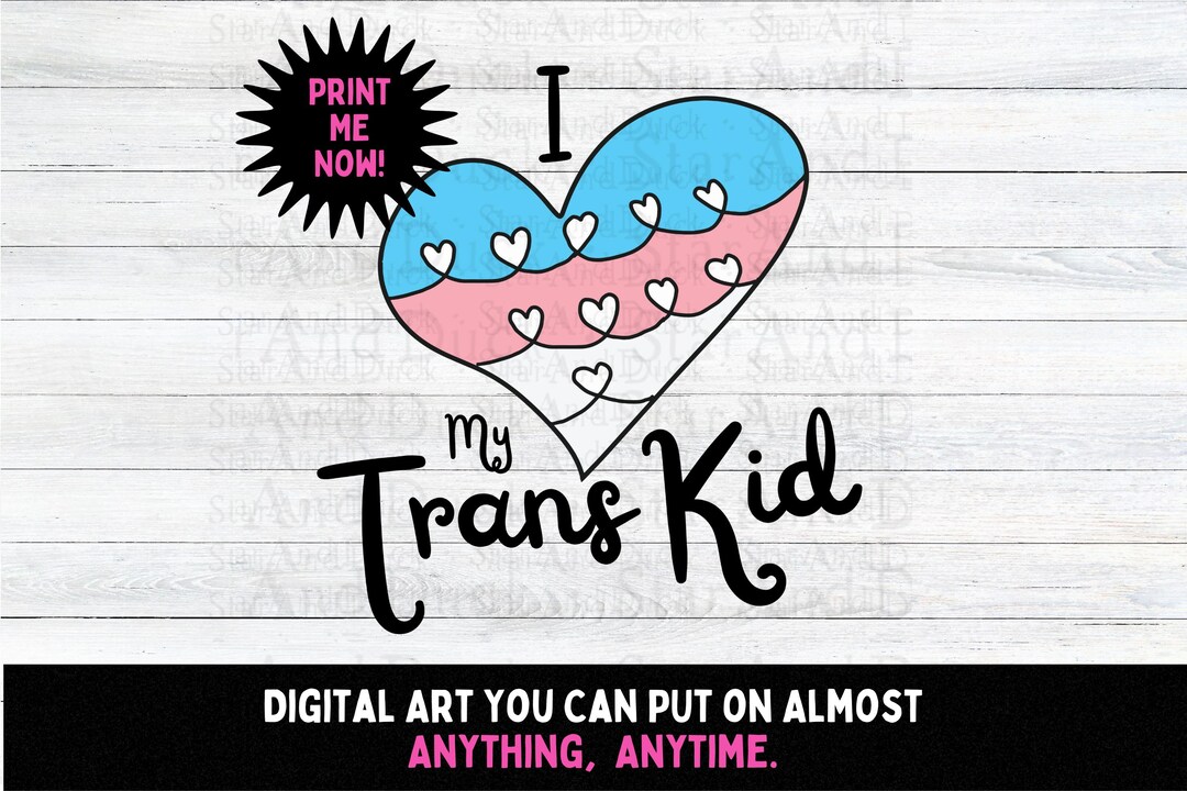 I Love My Trans Kid | Digital Art | Transgender Pride | Gifts for Mom ...
