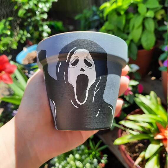 Hand Painted Ghostface Planter Pot 3 Inch | Etsy