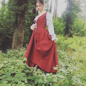 18th Century Inspired Pinafore Dress, 100% Cotton, Cotton Dress, Made ...