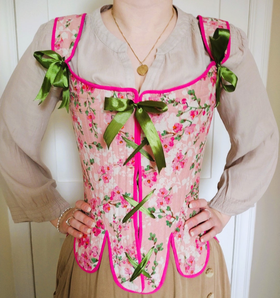 18th Century Stays, Floral Stays, Flower Stays, Stays, Pink Stays ...