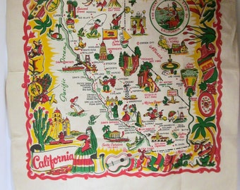 California Map Cloth - Etsy