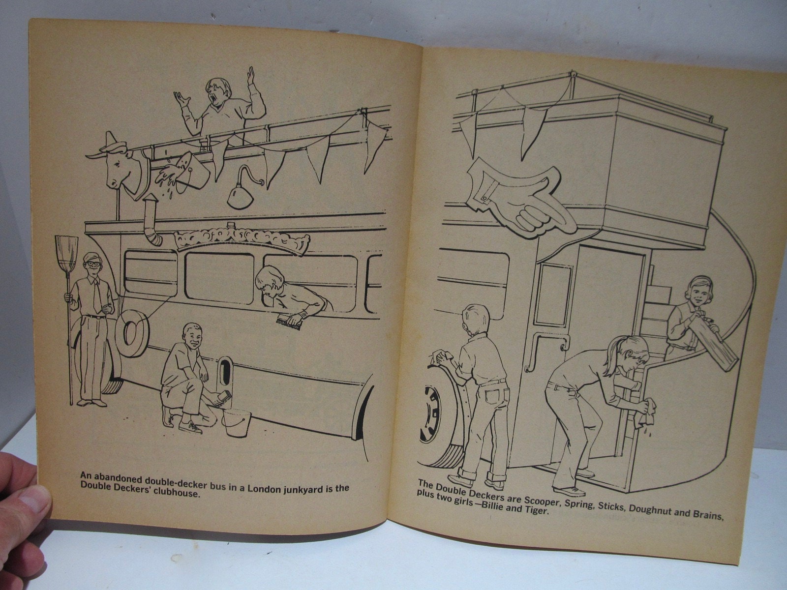 Double Deckers Coloring Book, Based on the TV Series, 1971, Un-used ...