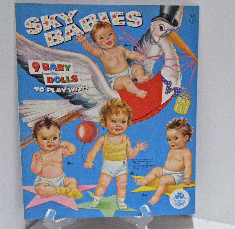 Rare Mint Un-cut Sky Babies Paper Dolls, Merrill, 1959 - Etsy