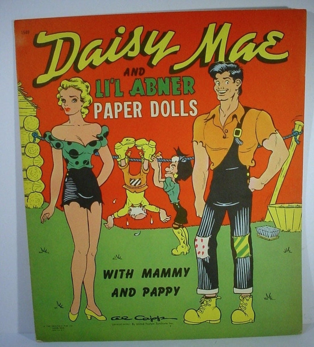 Vintage Un-cut Daisy Mae & Li'l Abner Paper Dolls, Call Capp, Saalfield ...